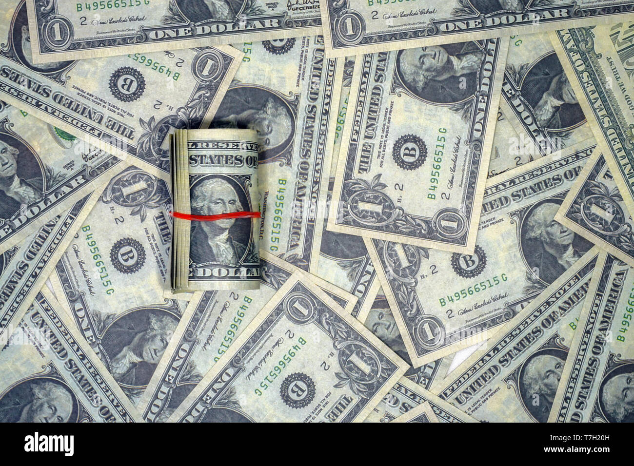 One us dollar banknote texture background Stock Photo - Alamy