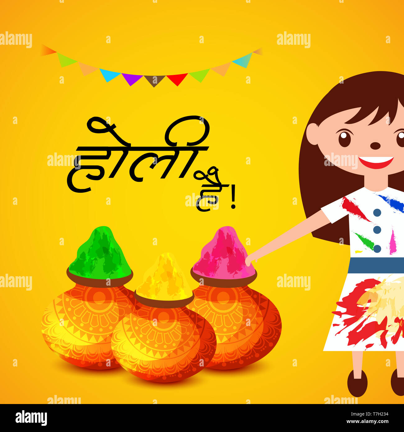illustration of a Colorful Promotional Background for Festival of ...