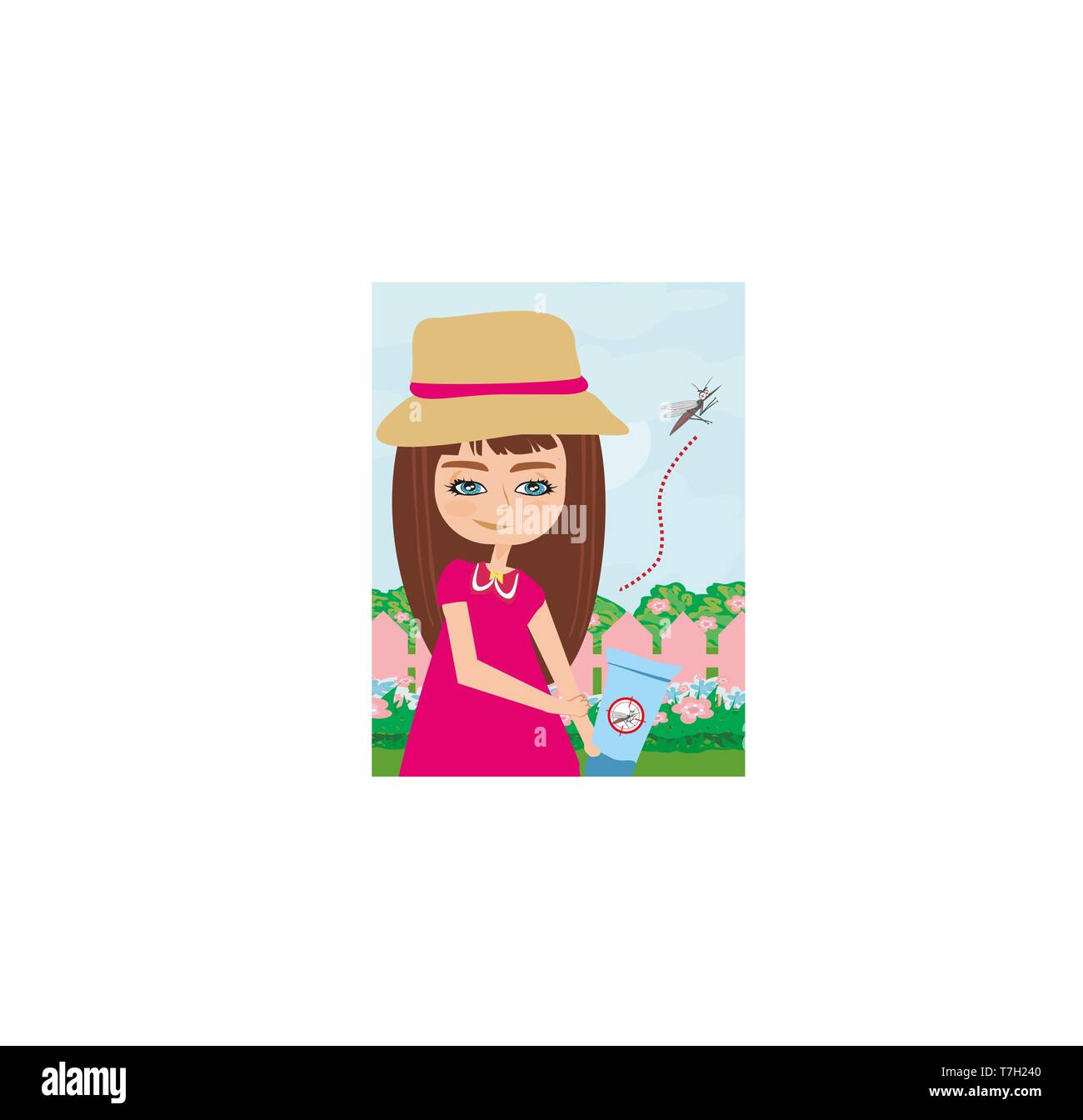 Insect repellent kid Stock Vector Image & Art - Alamy