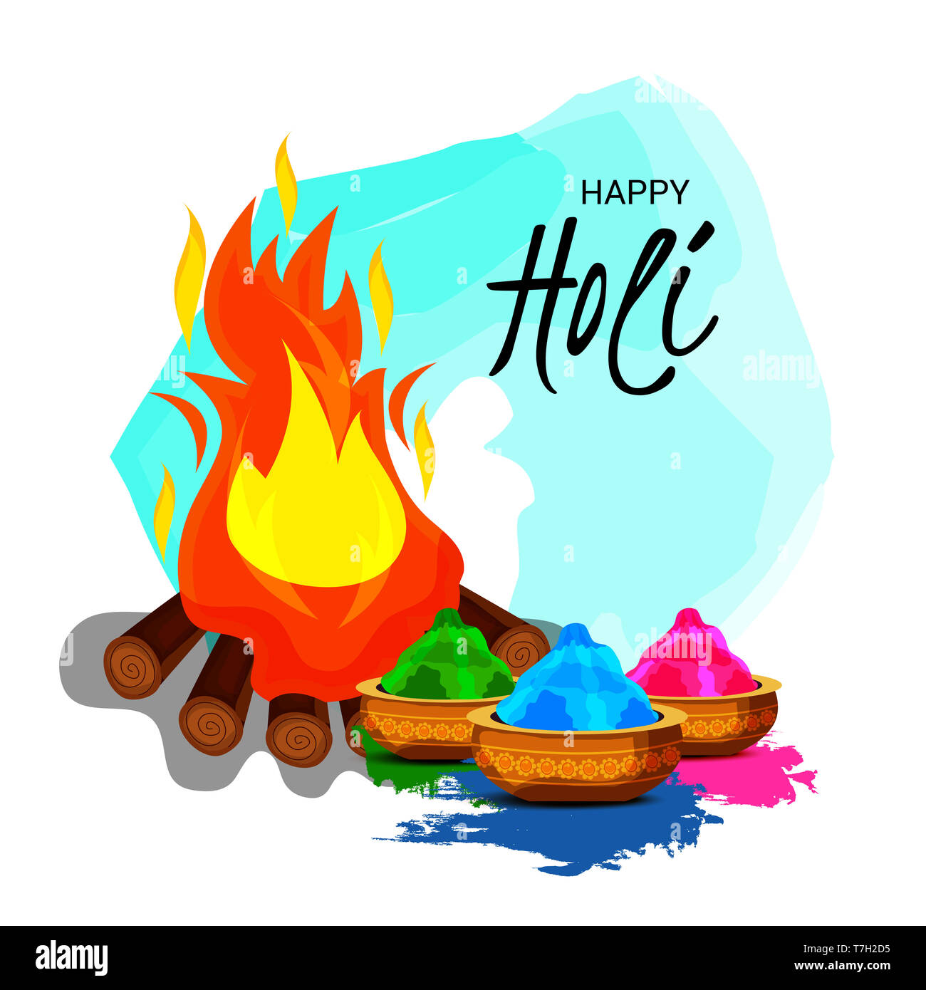 illustration of a Colorful Promotional Background for Festival of ...