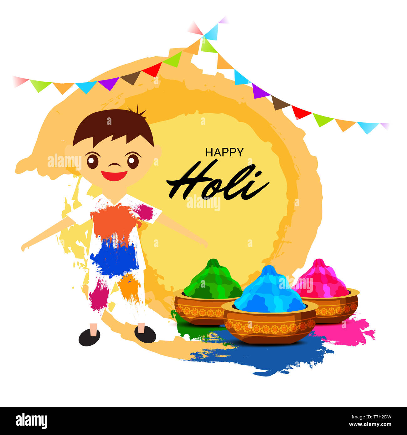illustration of a Colorful Promotional Background for Festival of ...