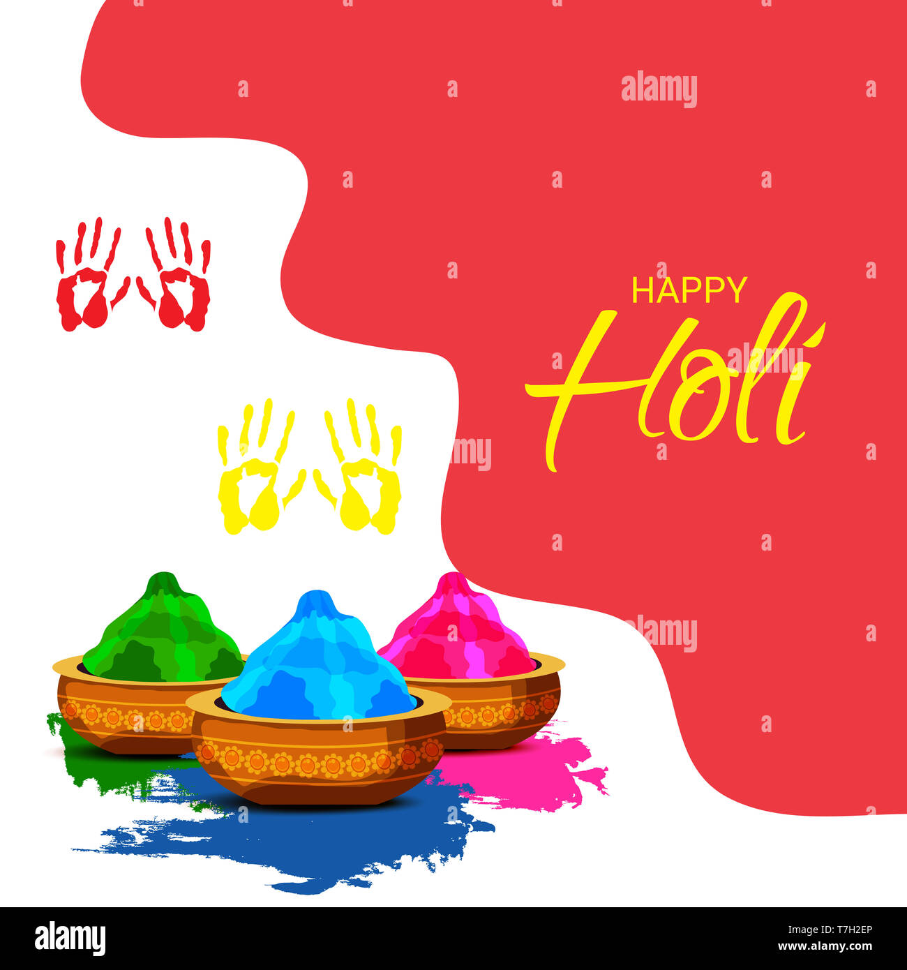 illustration of a Colorful Promotional Background for Festival of ...