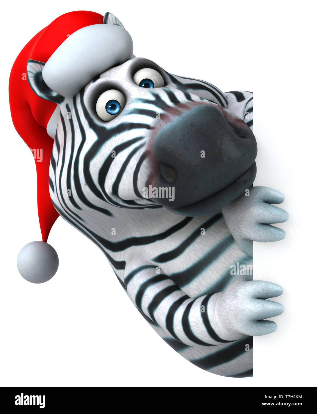 Fun zebra - 3D Illustration Stock Photo - Alamy