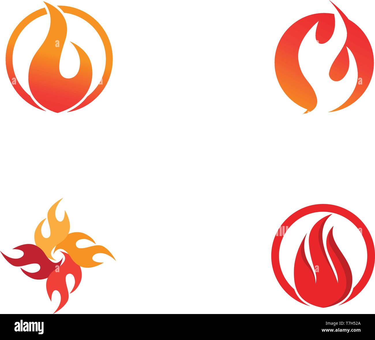 Fire logo and symbols template icons app Stock Vector Image & Art - Alamy