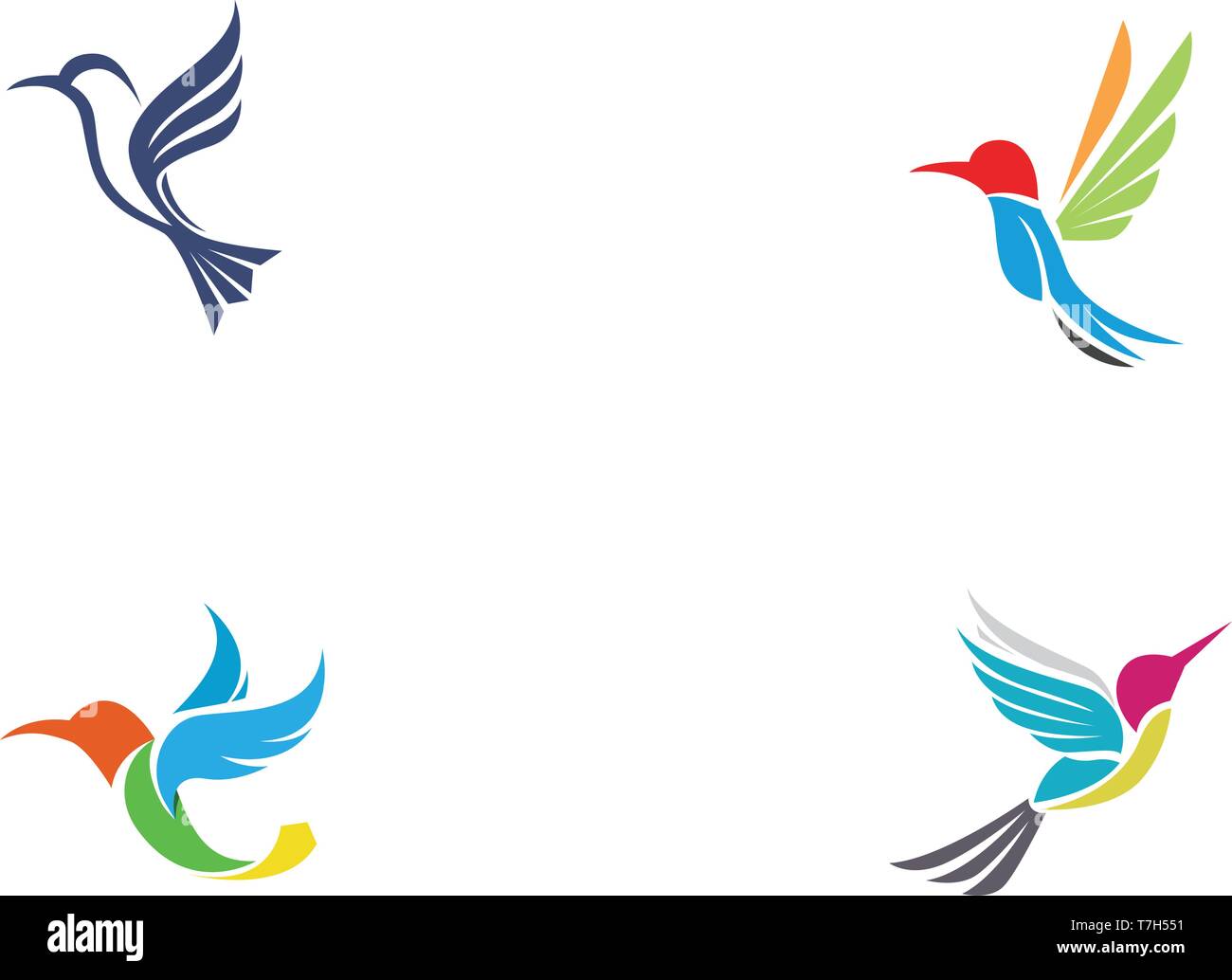 Hummingbird icon logo and symbols template vector Stock Vector Image ...