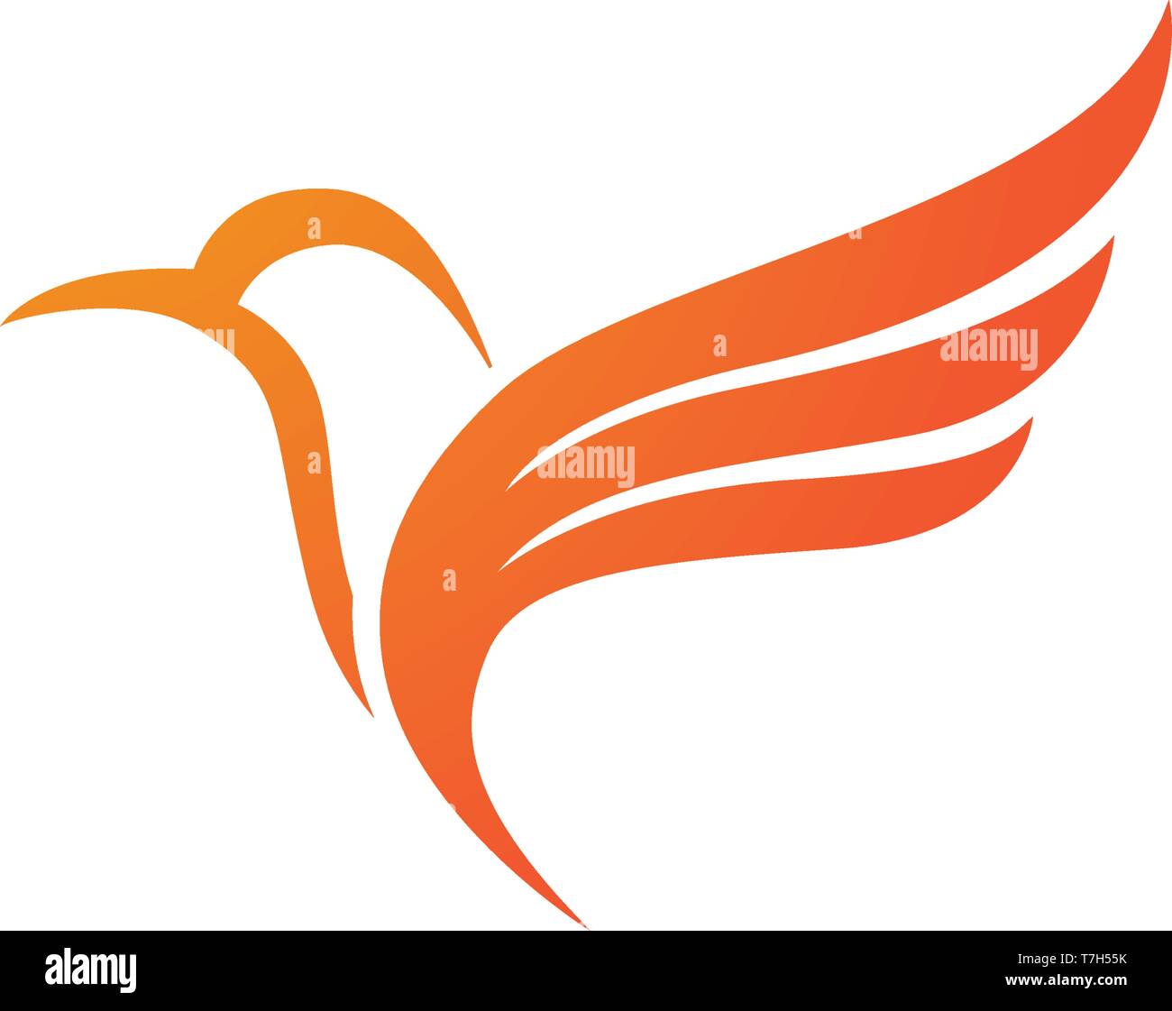 Wings bird sign abstract template icons app Stock Vector Image & Art ...