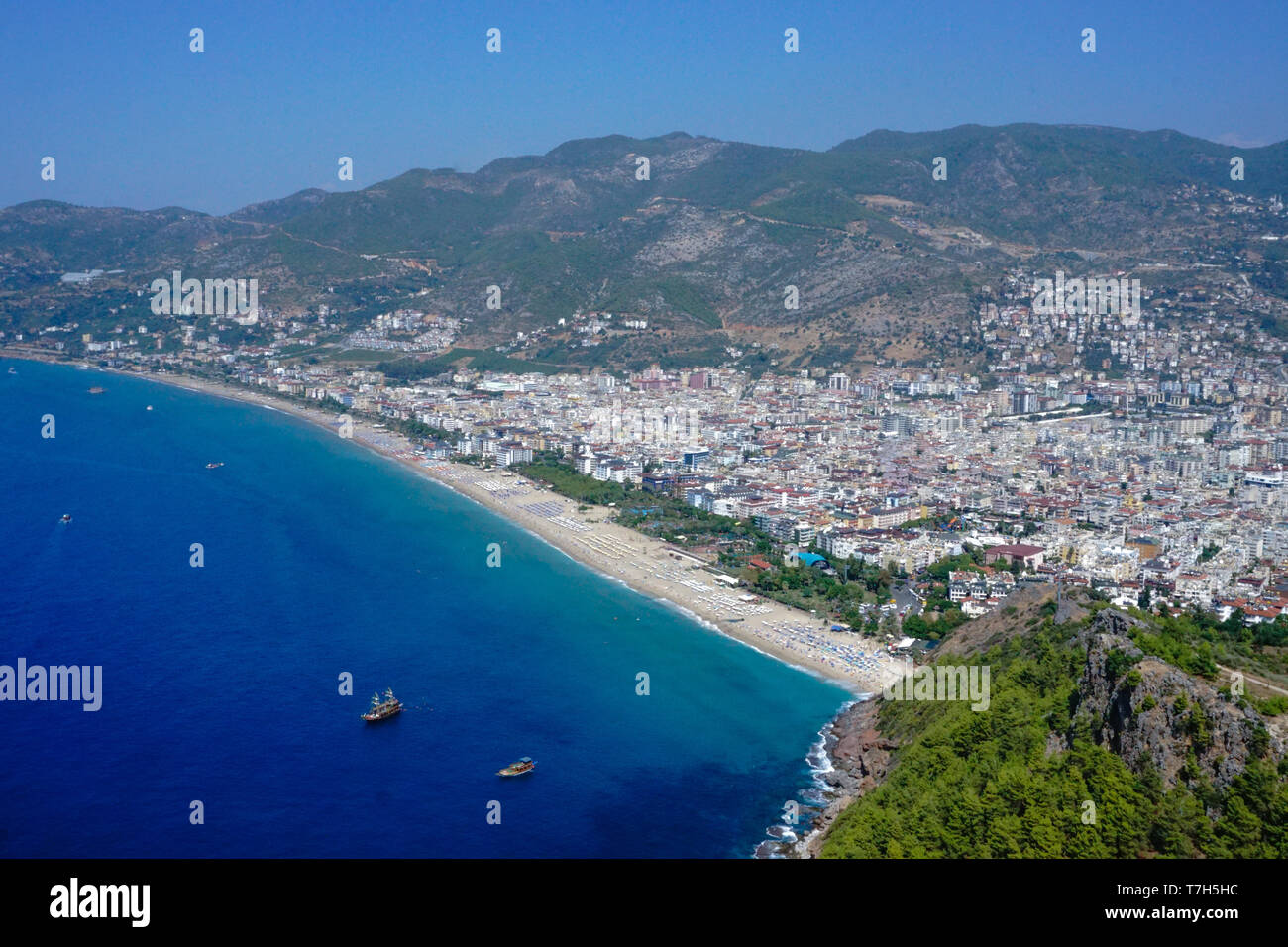 Alanya coastline from famous Alanya castle in Turkey Stock Photo - Alamy