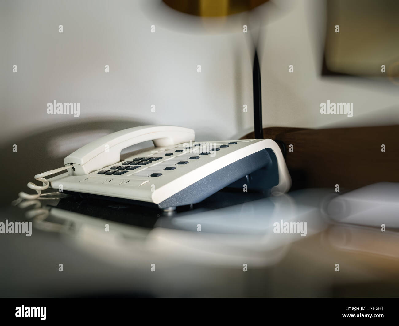 Computer telephone desk office hotel hi-res stock photography and ...