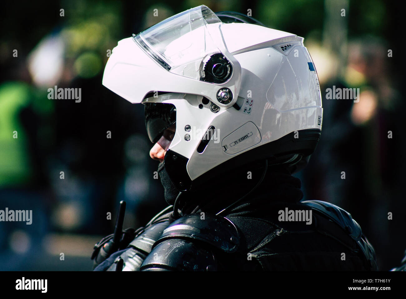 Paris France May 04, 2019 View of a riot squad of the French National ...