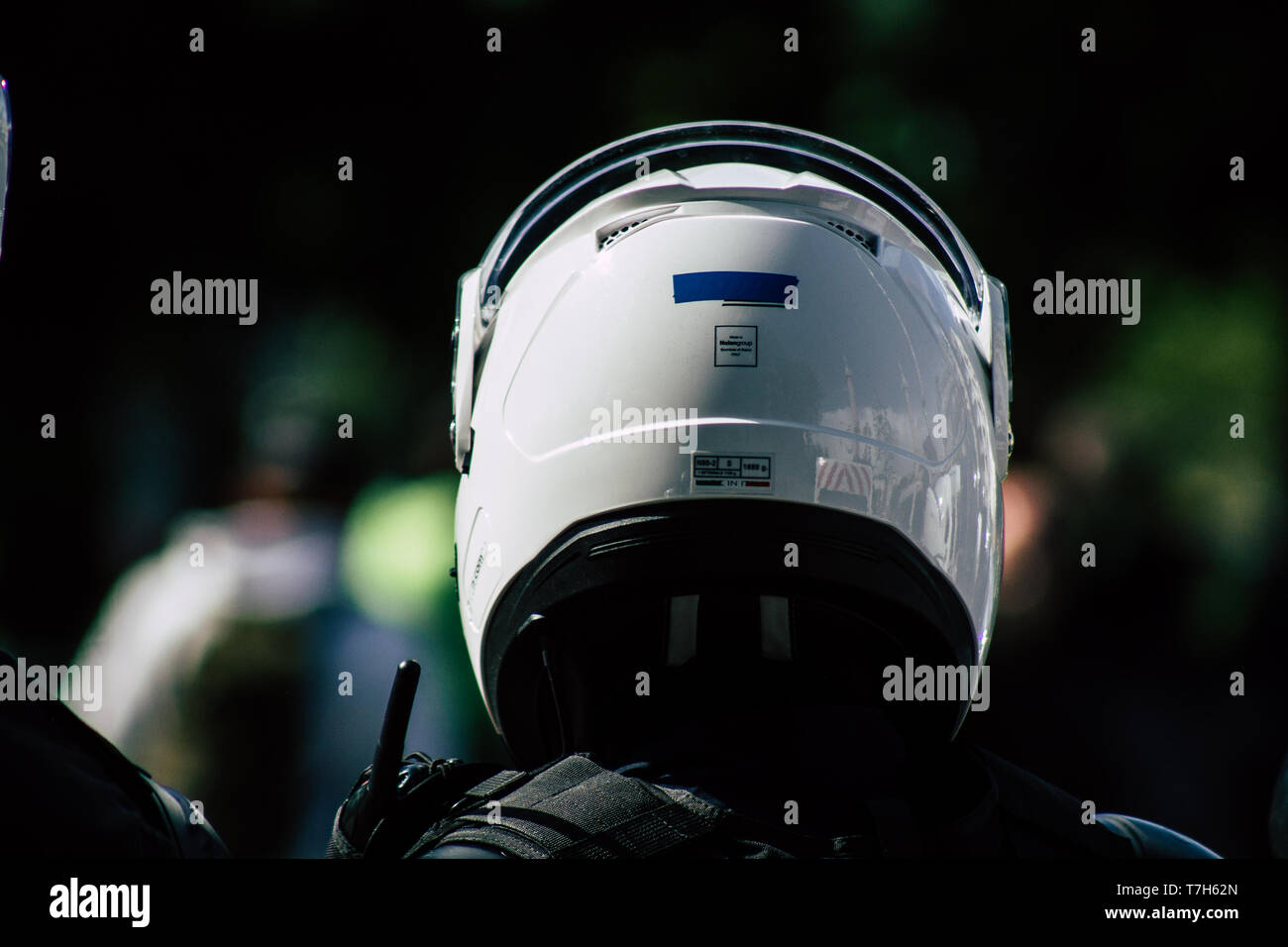 Paris France May 04, 2019 View of a riot squad of the French National ...