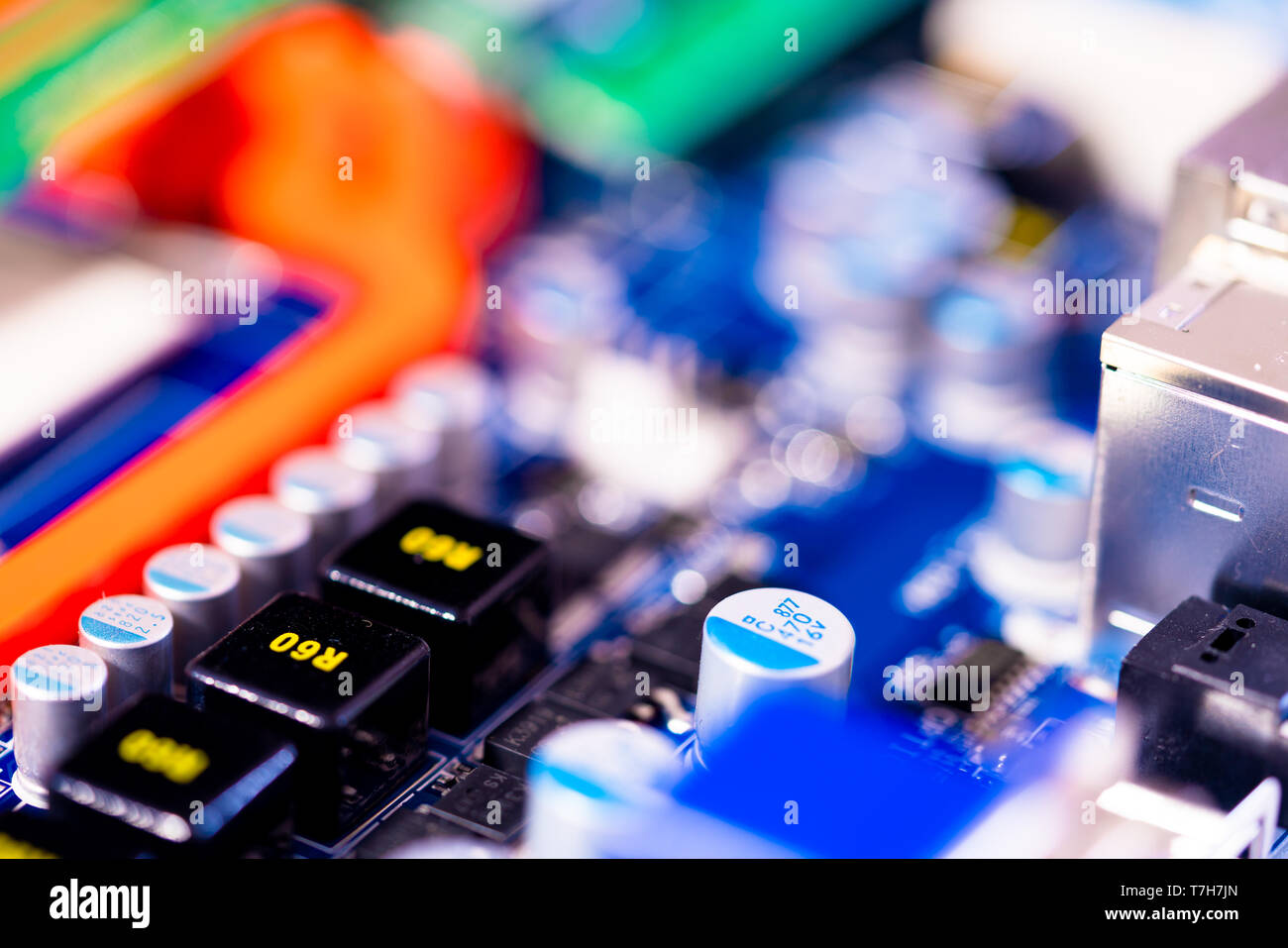 electronic PCB garbage as background from recycle industry and old ...