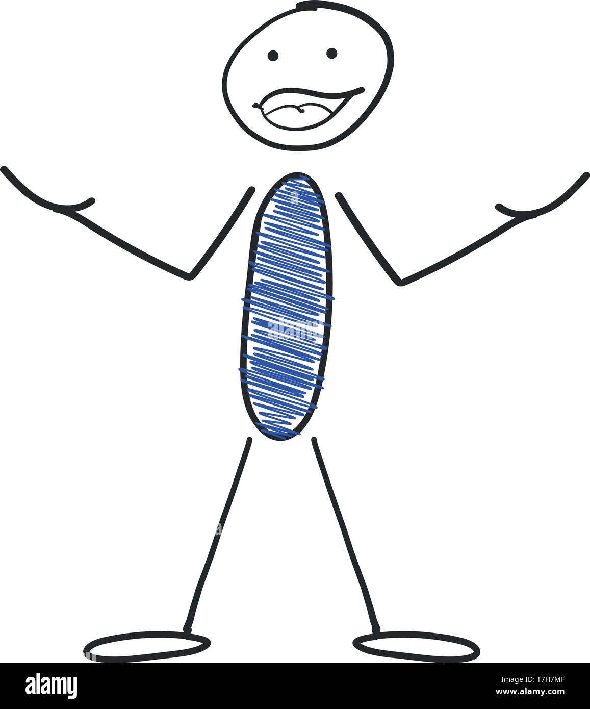 Black stick figure question the hand gesture Stock Vector Image & Art ...