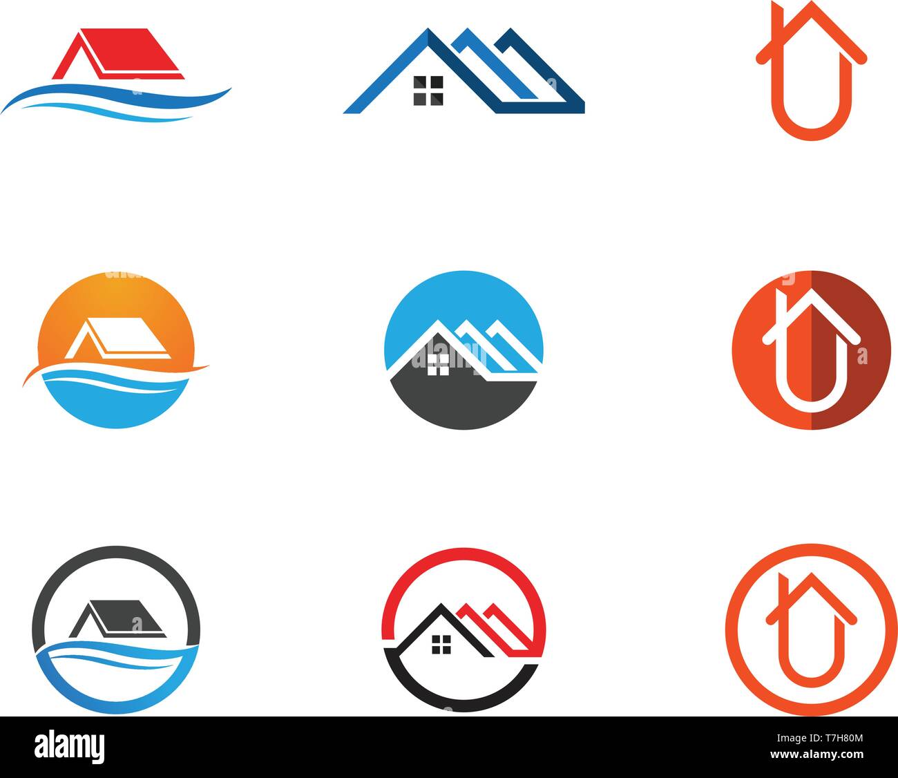 Home and building logo and symbol vector template Stock Vector Image ...