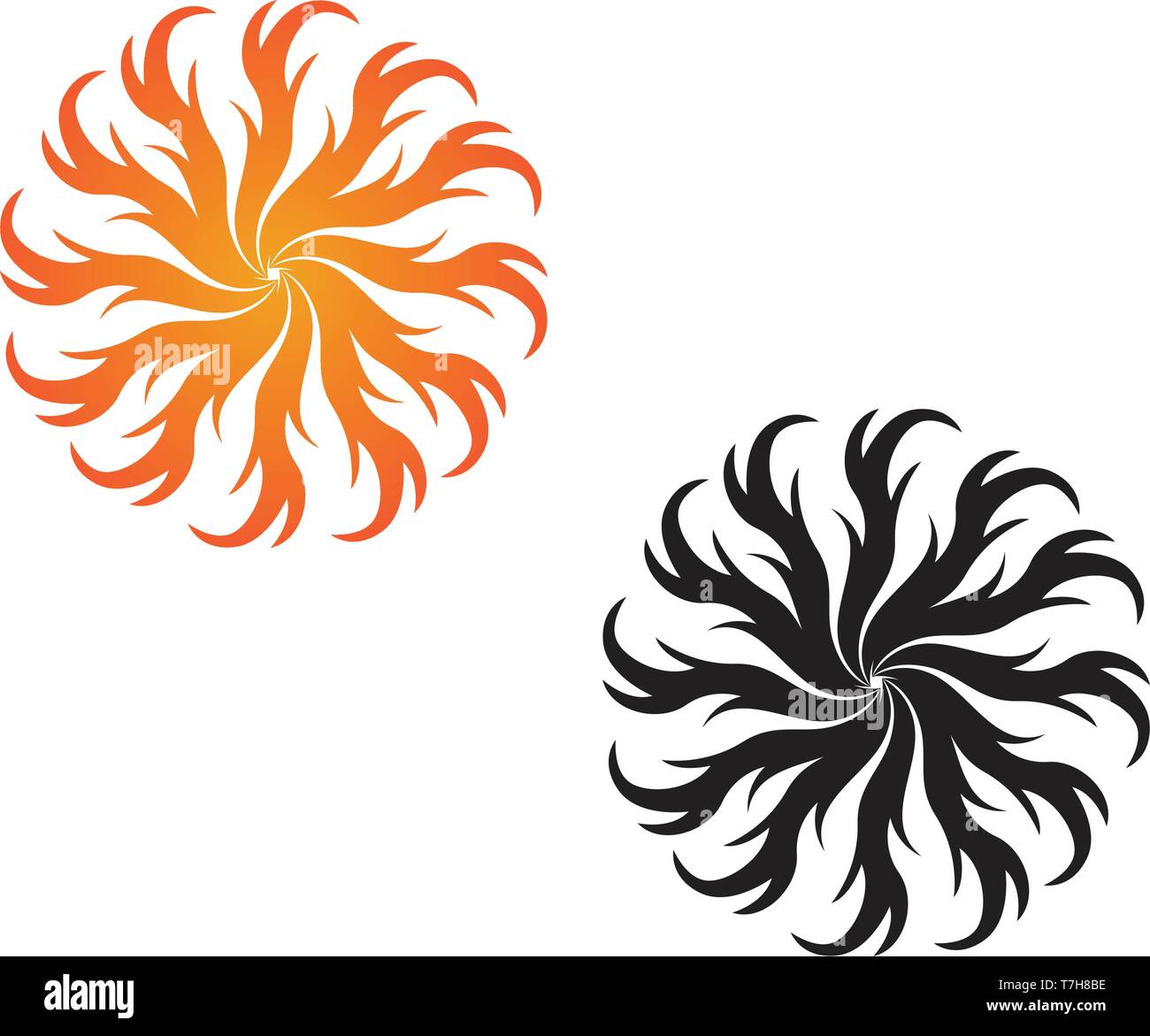 Fire logo hot logo and symbols template icons Stock Vector Image & Art ...