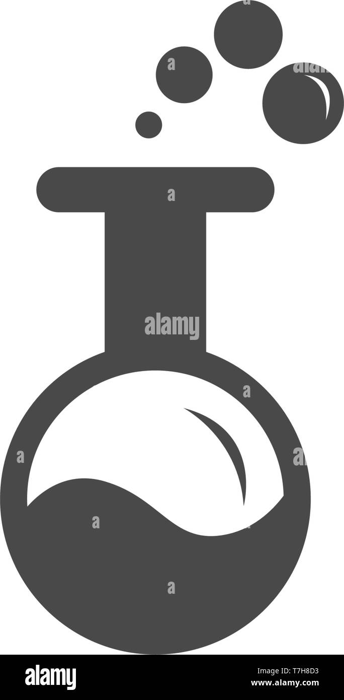 Chemical bottle vector icon for science laboratory Stock Vector Image ...