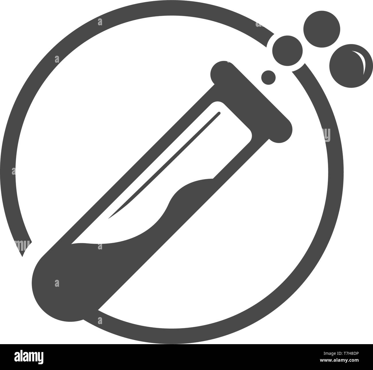 Chemical bottle vector icon for science laboratory Stock Vector Image ...