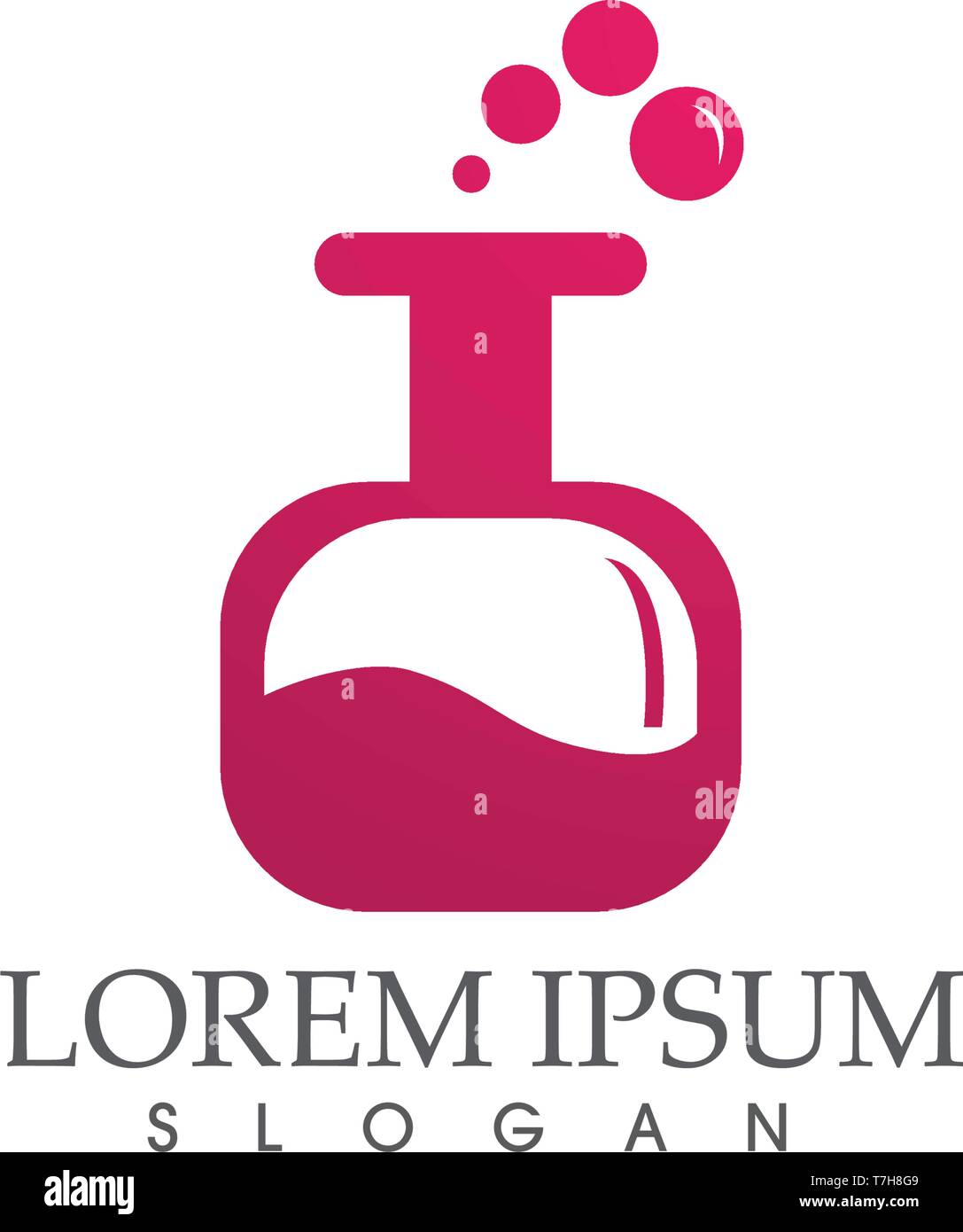 Chemical bottle vector icon for science laboratory Stock Vector Image ...