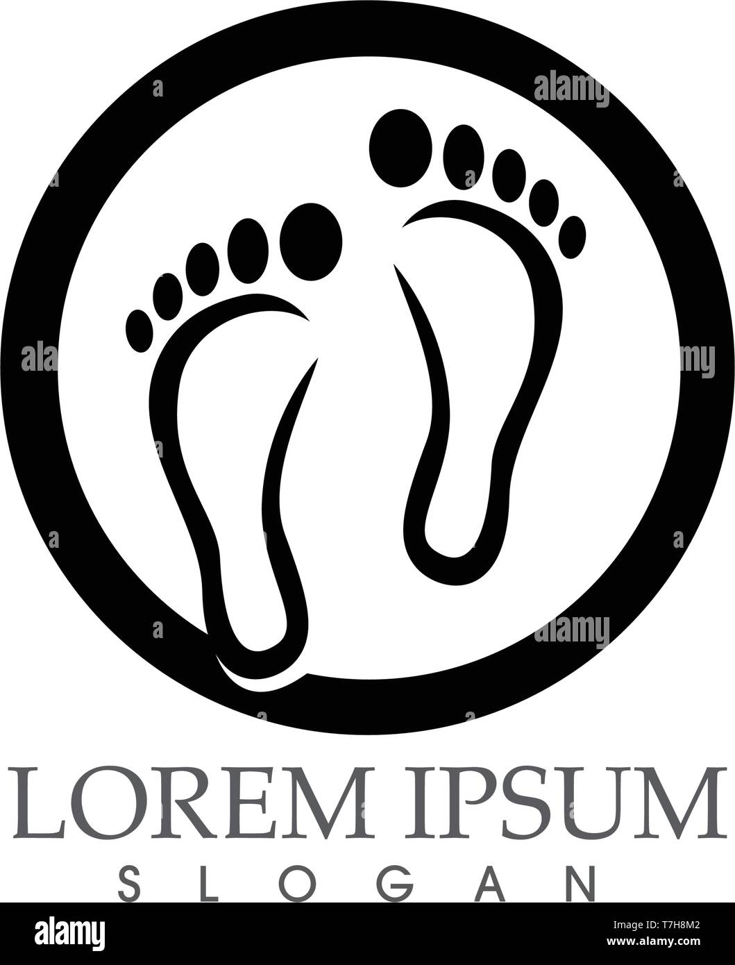 Footprint black vector image vector logo icon app Stock Vector Image ...