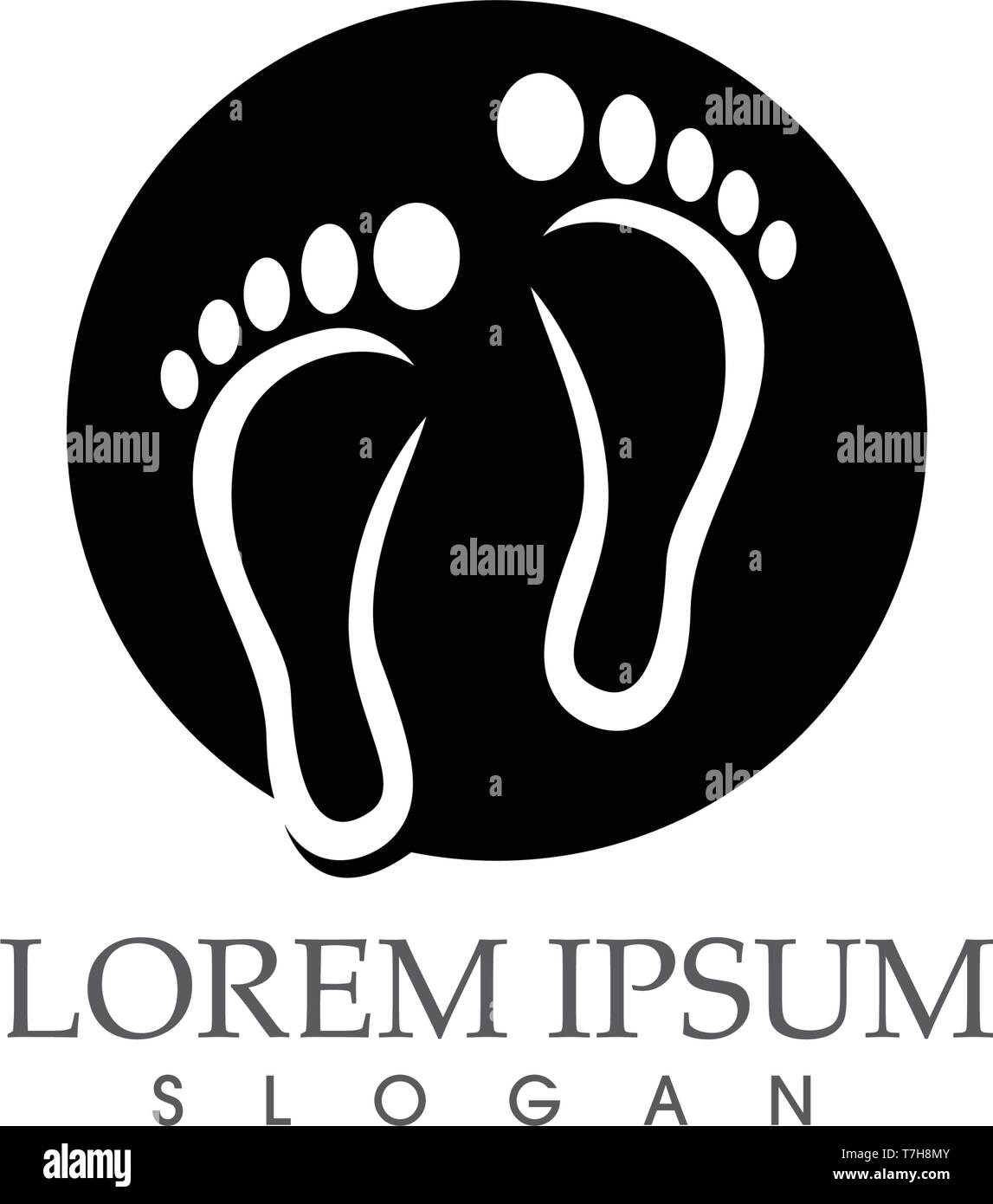 Footprint black vector image vector logo icon app Stock Vector Image ...