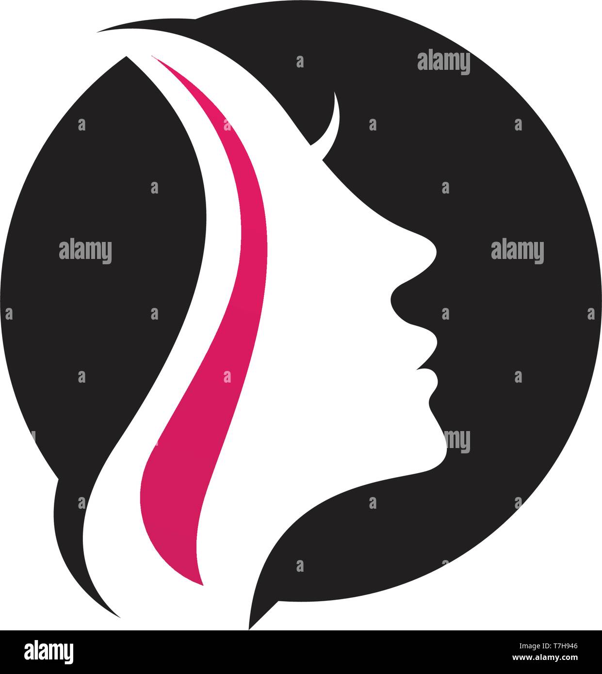 hair woman and face logo and symbols Stock Vector Image & Art - Alamy