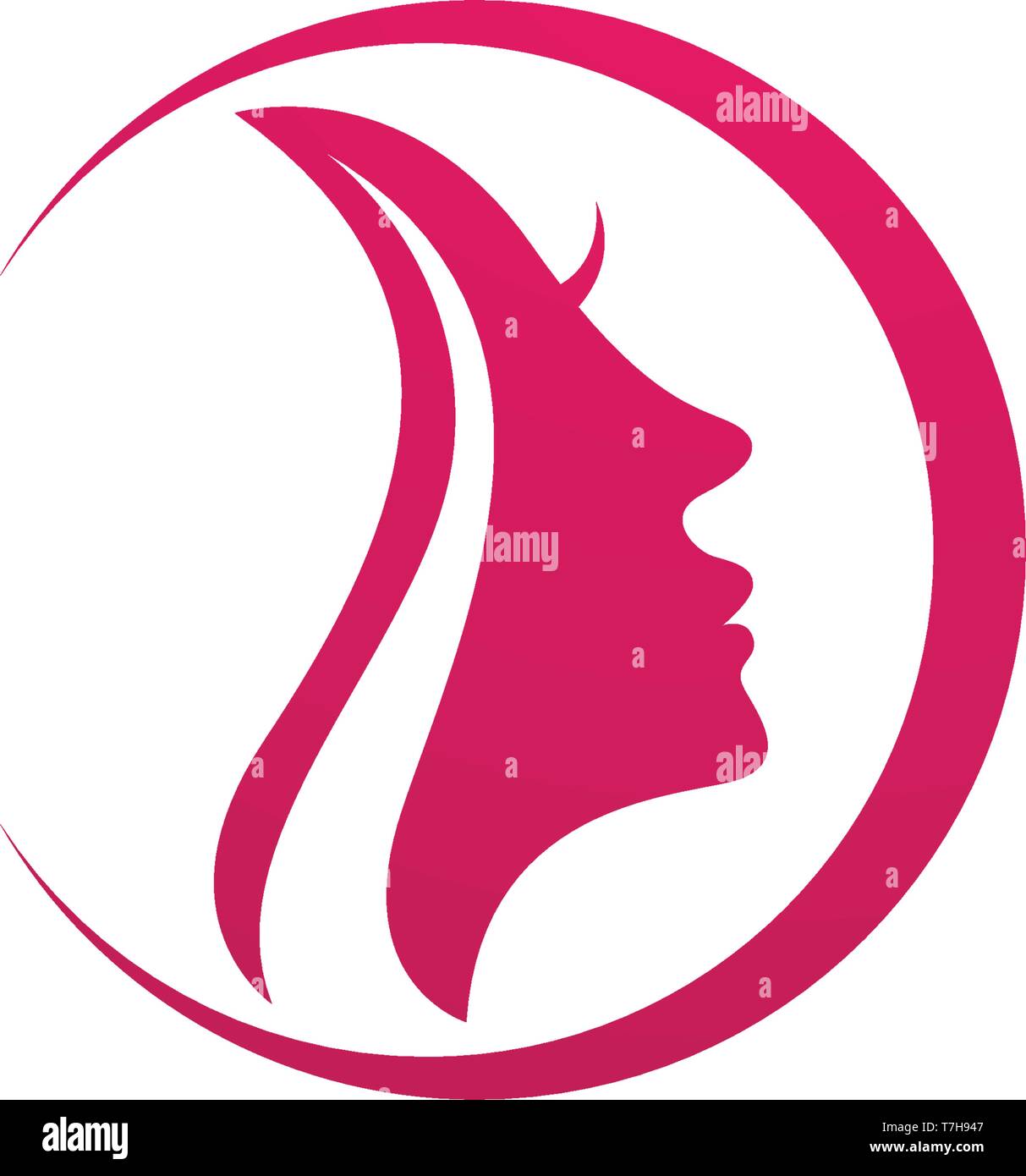 hair woman and face logo and symbols Stock Vector Image & Art - Alamy