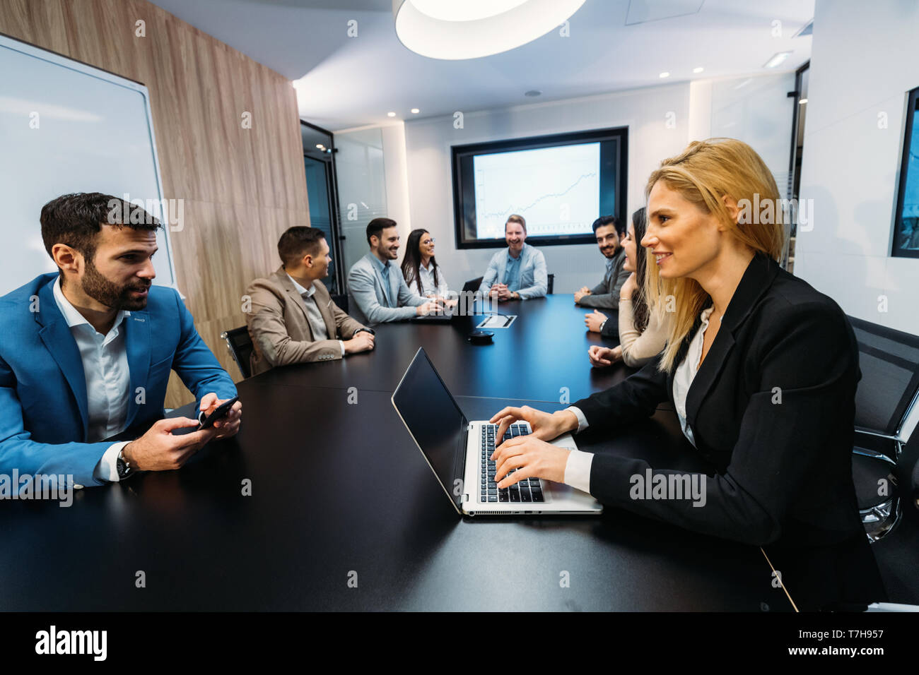 Picture of business meeting in conference room Stock Photo - Alamy