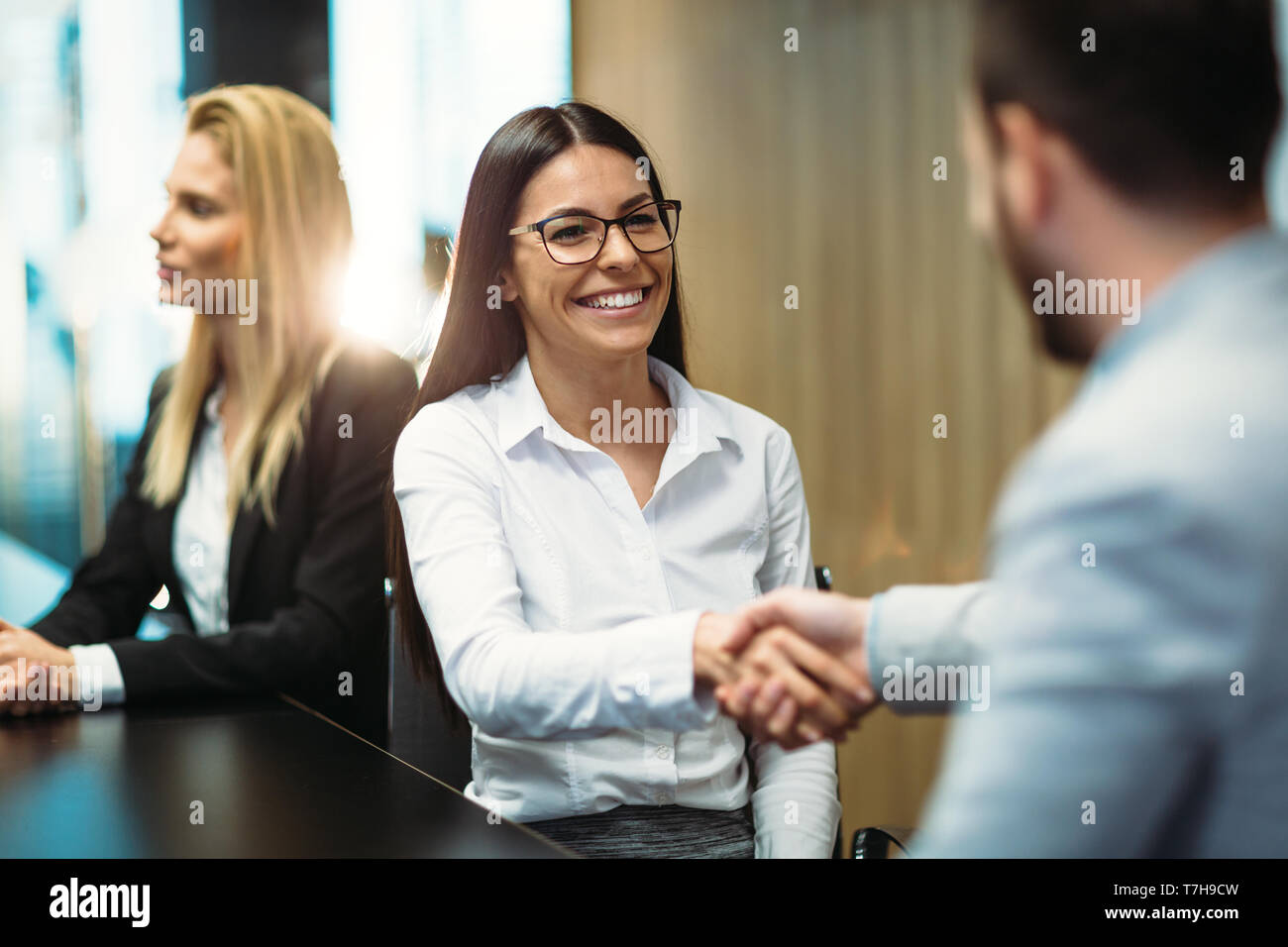 Picture of business people discussing on meeting Stock Photo - Alamy