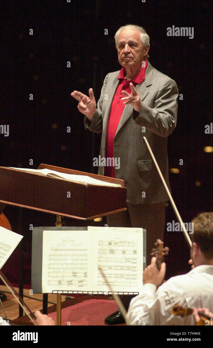 World famous conductor Pierre Boulez conducts the London Symphony ...