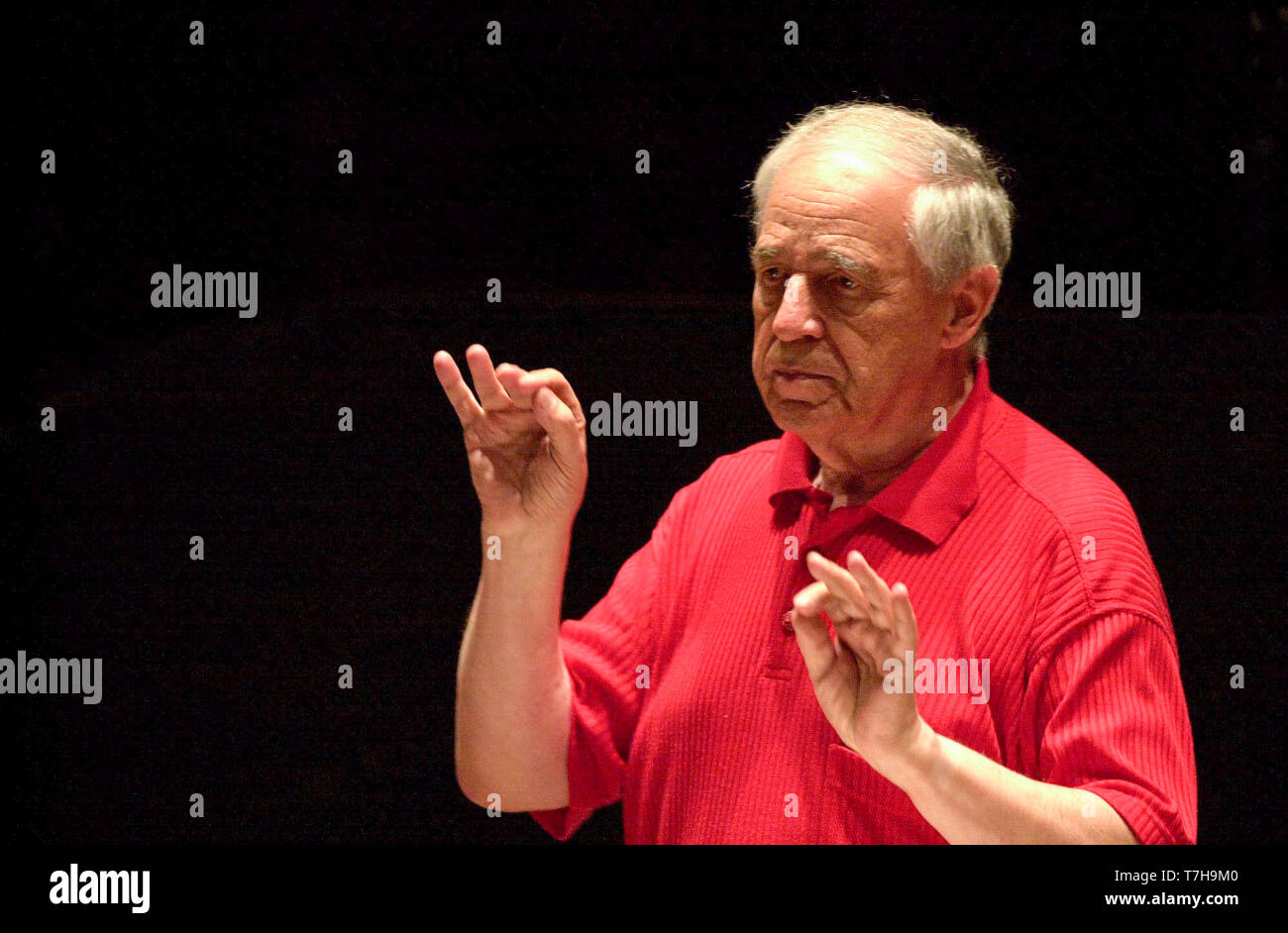 World famous conductor Pierre Boulez conducts the London Symphony ...