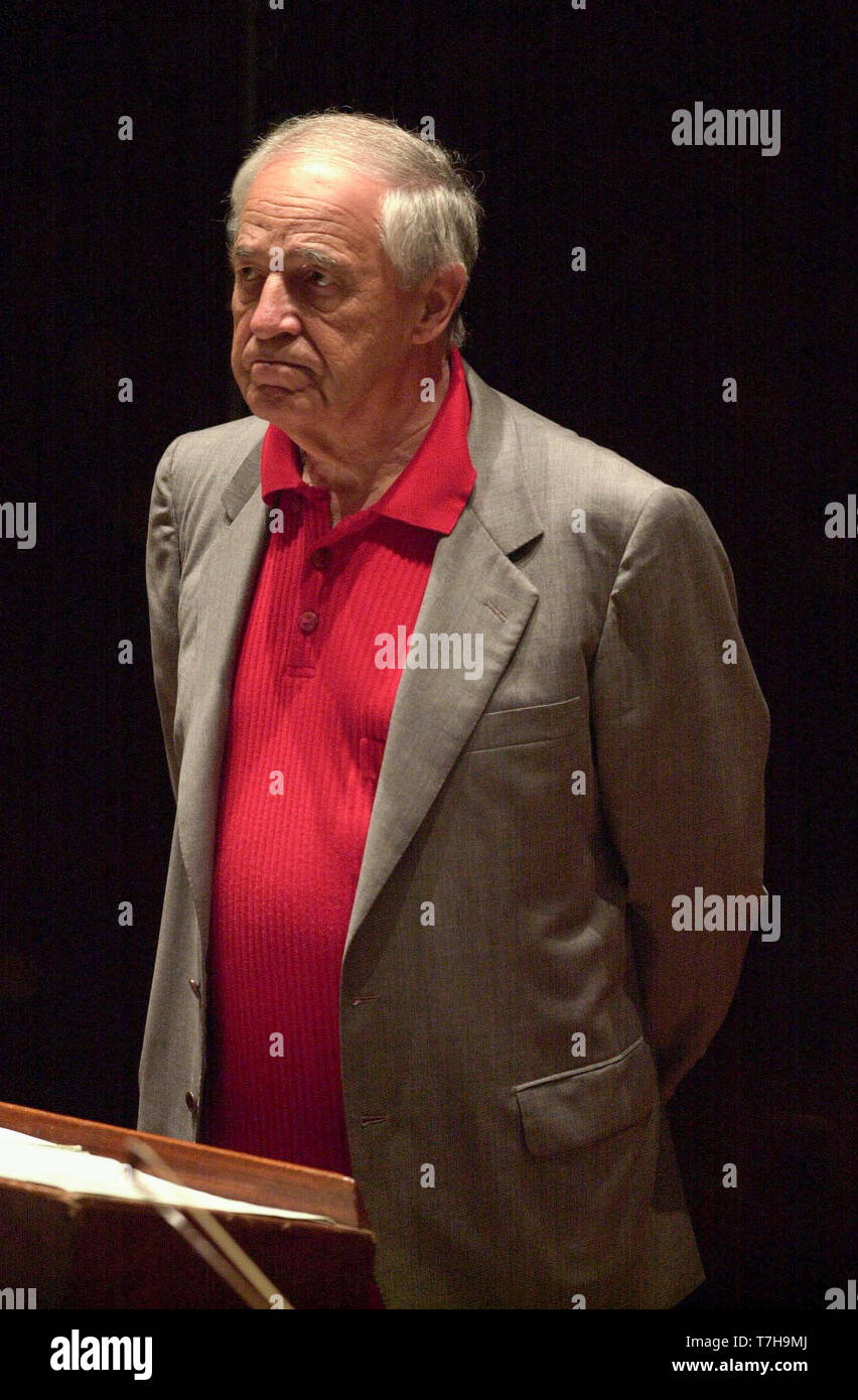 World famous conductor Pierre Boulez conducts the London Symphony ...