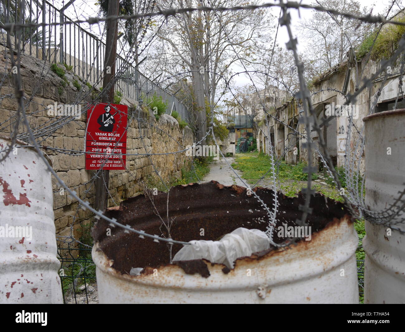The "green line" in Nicosia, capital of Cyprus cut the city in two ...