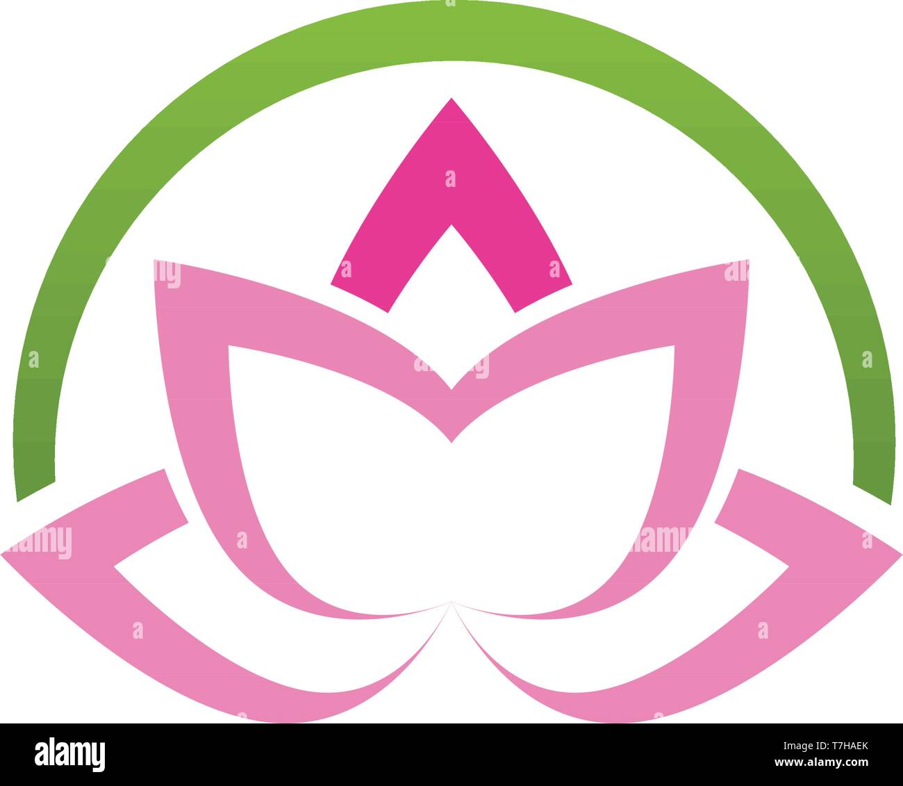 Lotus Flower Sign for Wellness, Spa and Yoga. Vector Illustration Stock ...