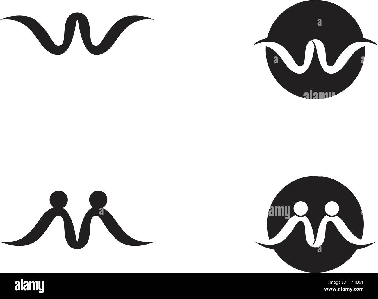 W letters business logo and symbols template Stock Vector Image & Art ...