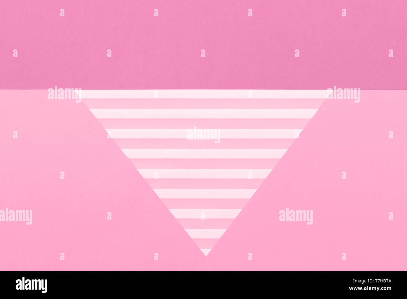 Abstract geometrical pastel pink flat lay background. Minimalism ...