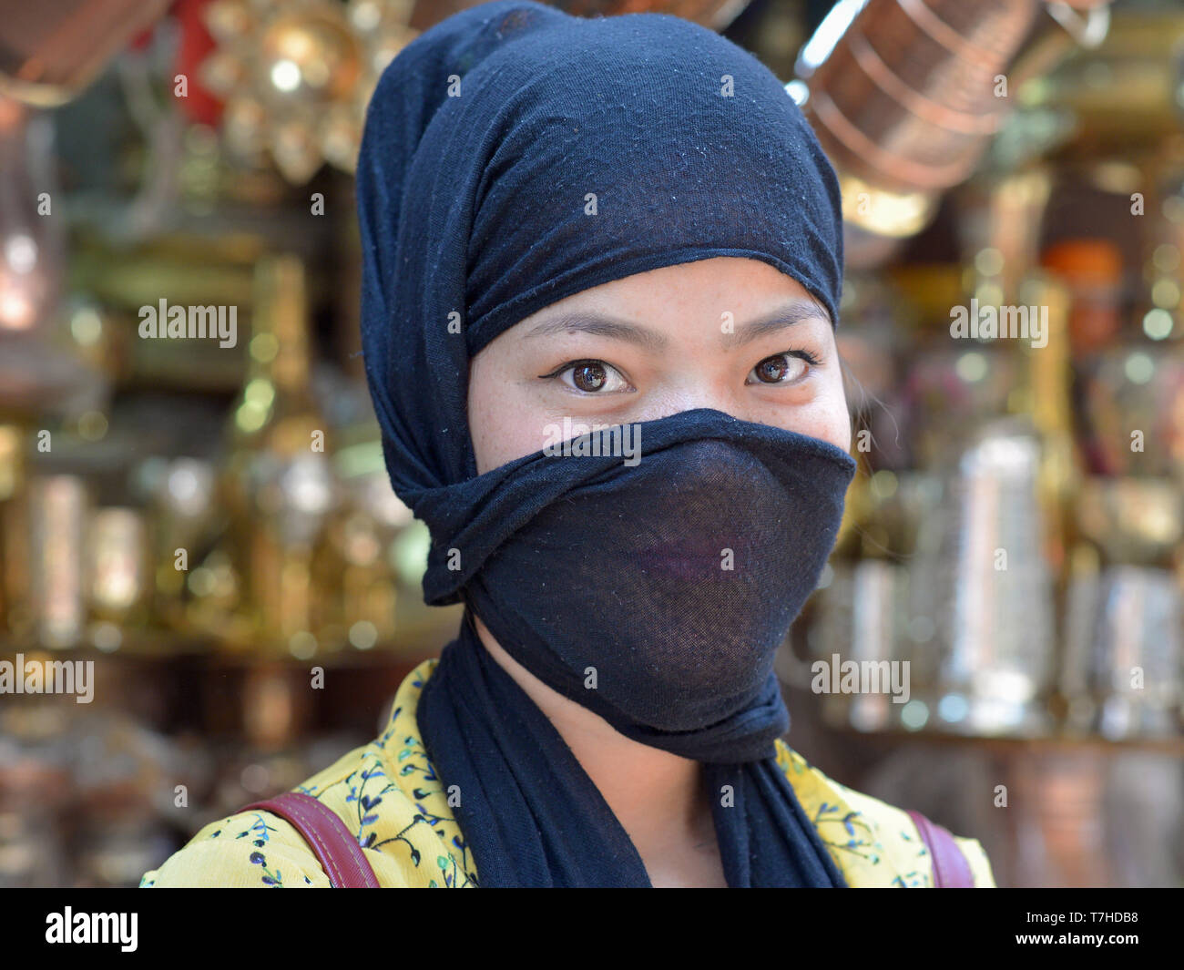 Nepali Tamang Girl With Beautiful Almond Shaped Eyes Wears A Secular