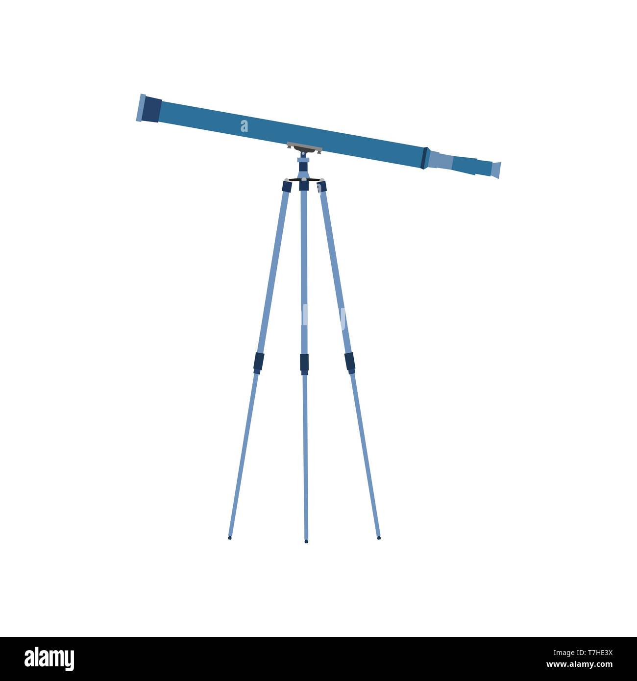 Telescope icon vector illustration astronomy science stars discover ...