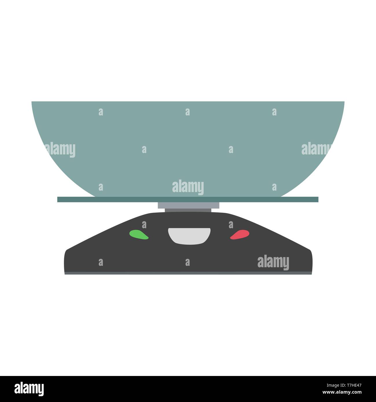 Kitchen scale icon vector illustration symbol balance food weight ...