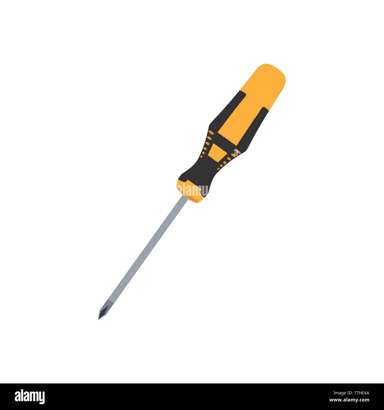 Screwdriver icon vector isolated illustration repair screw tool flat ...