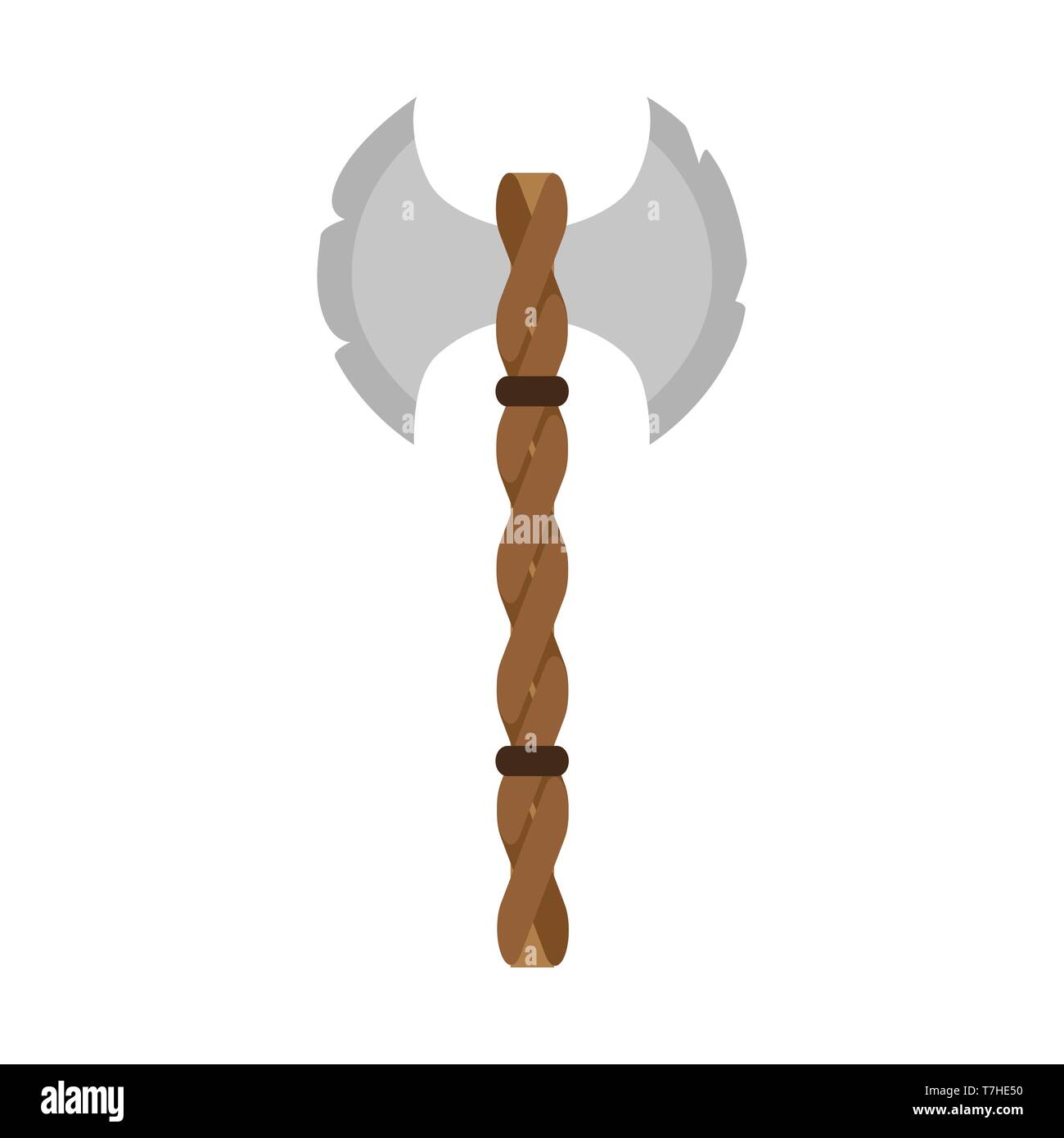 Viking axe vector illustration battle weapon old warrior isolated ...