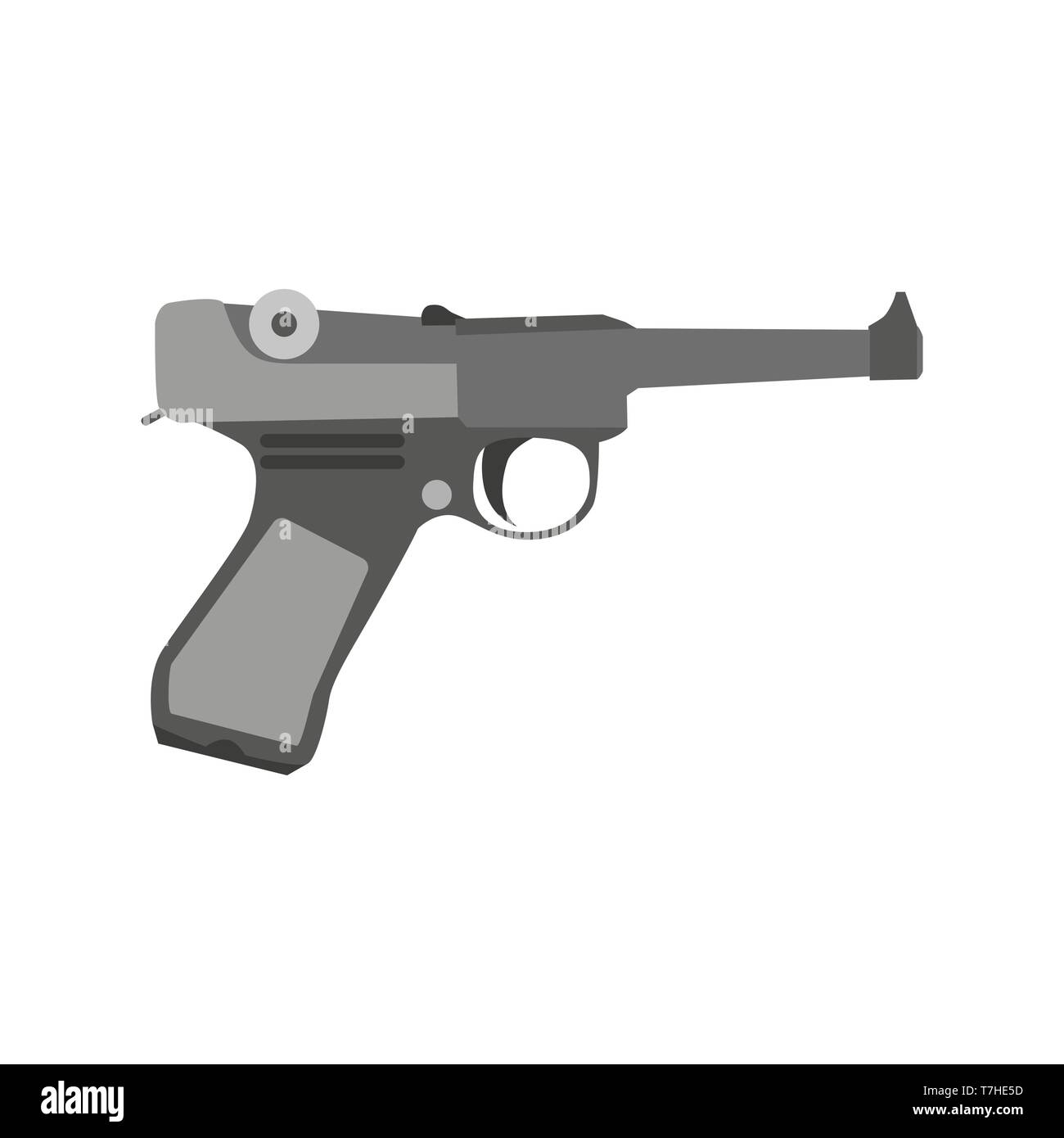 Gun retro vector vintage cowboy art gangster illustration revolver man ...