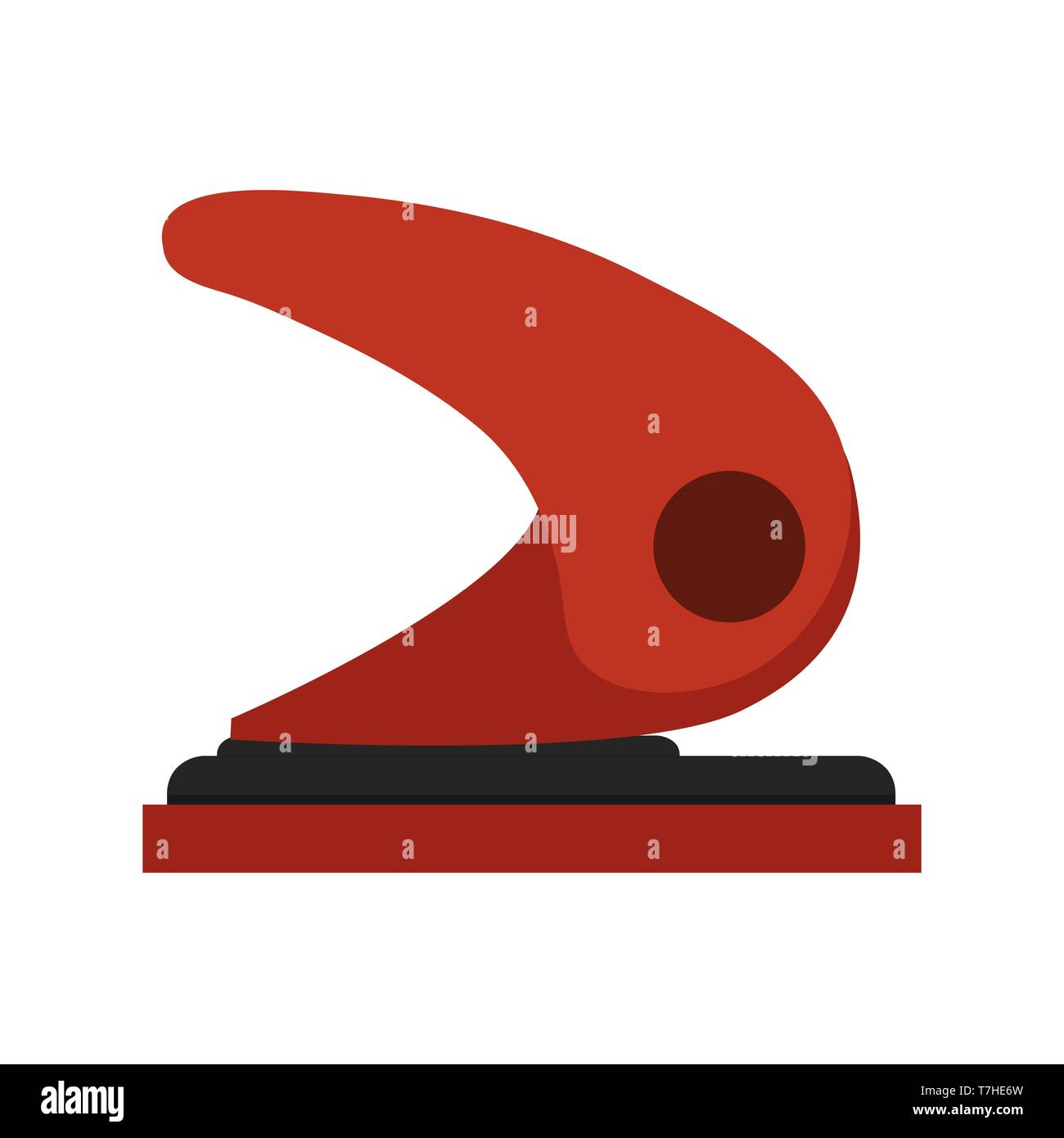 Hole punch vector paper puncher icon. Office stationary isolated ...