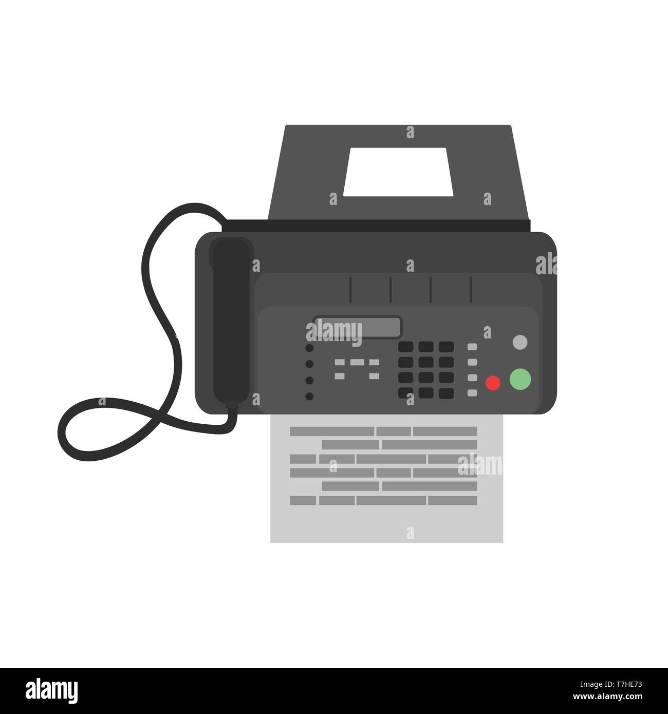 Fax icon business vector phone office web. Machine illustration printer ...