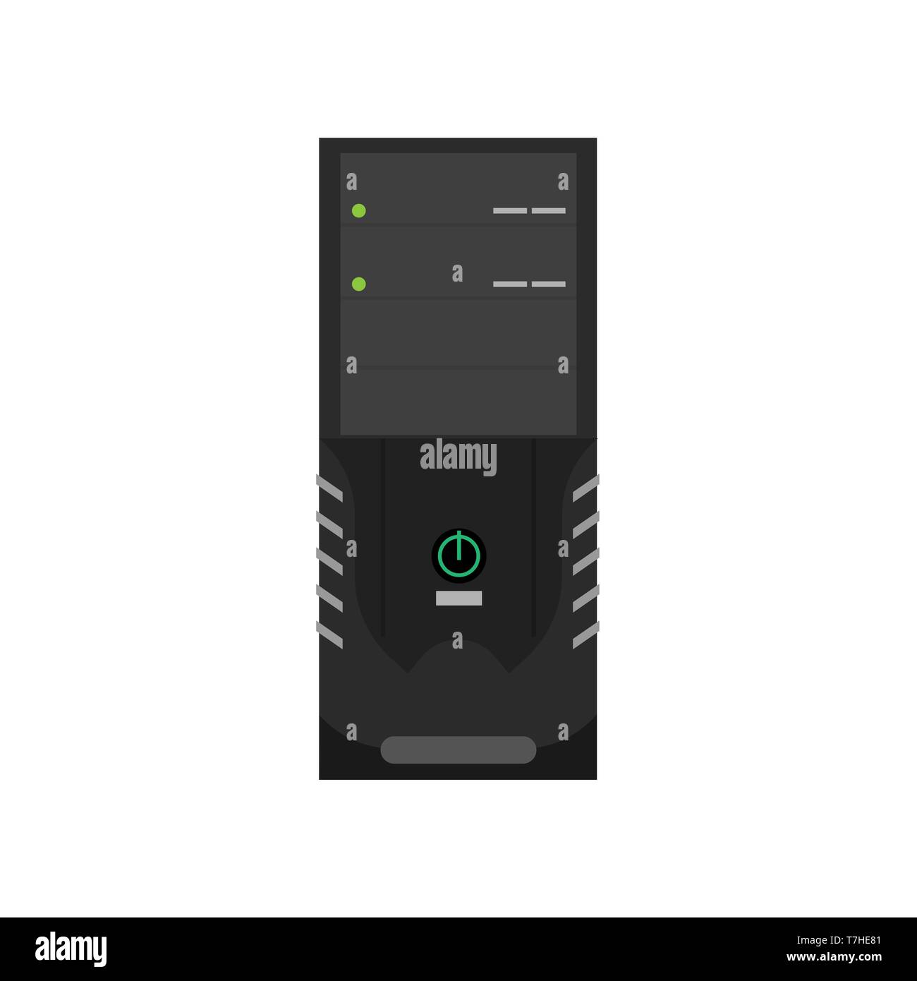 Computer desktop icon vector. Screen PC isolated illustration flat ...