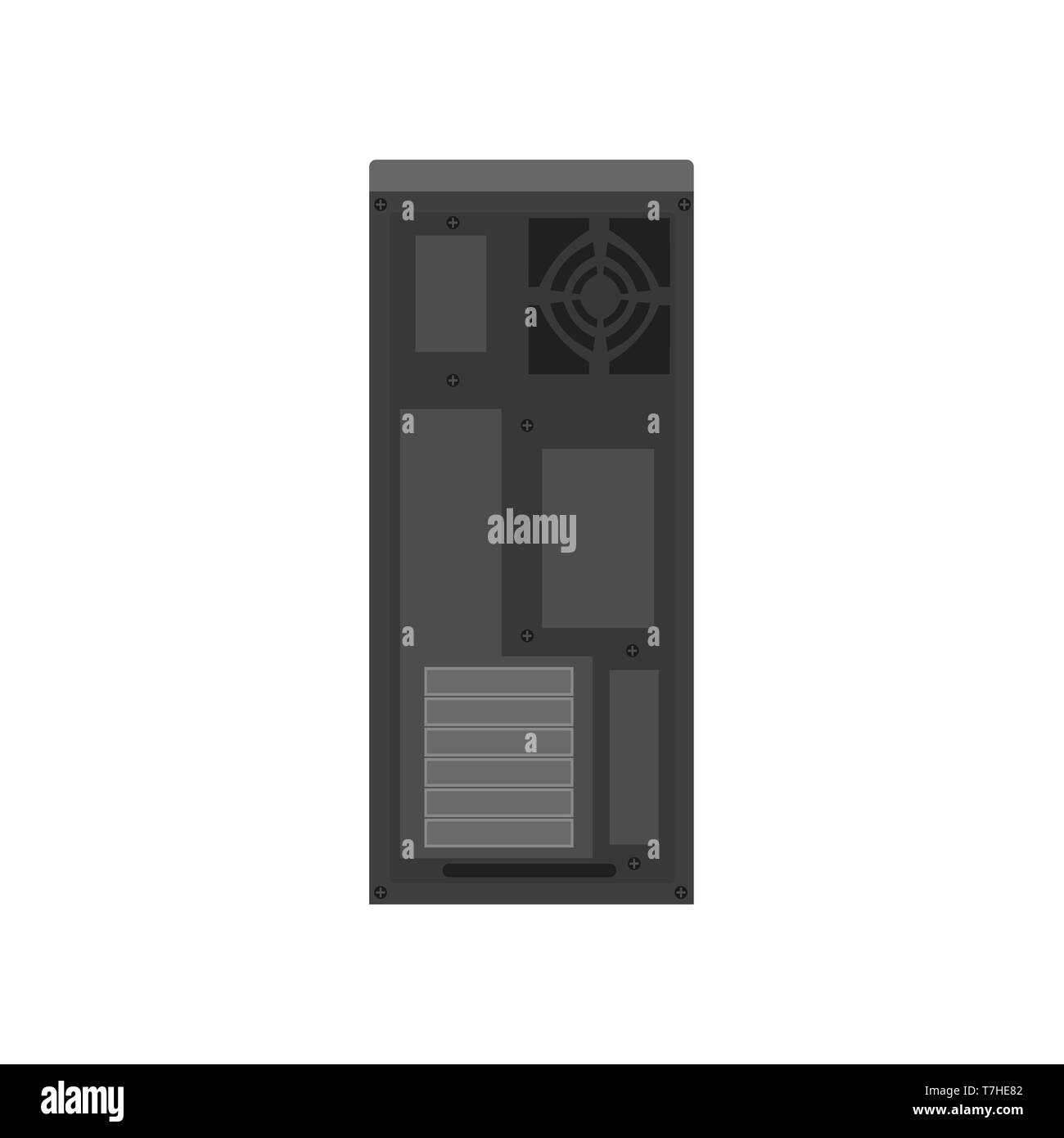 Computer desktop icon vector. Screen PC isolated illustration flat ...