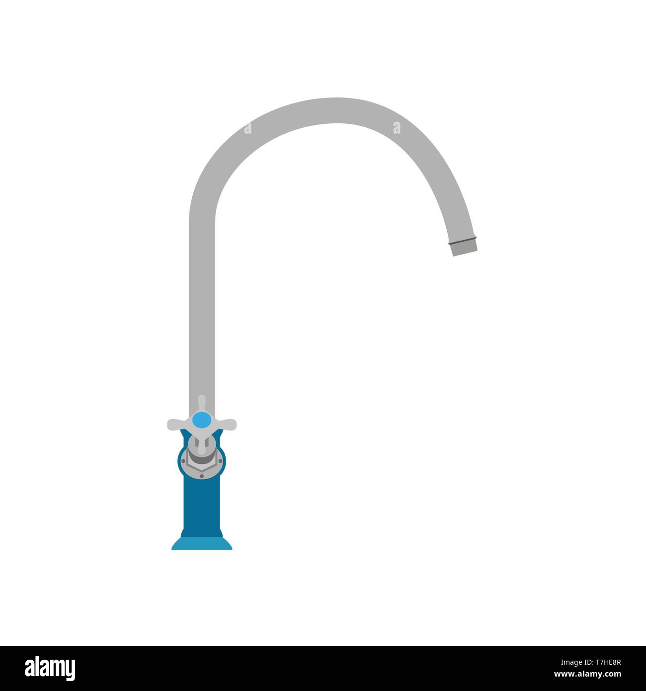 Sink kitchen faucet tap vector water mixer bathroom icon isolated ...