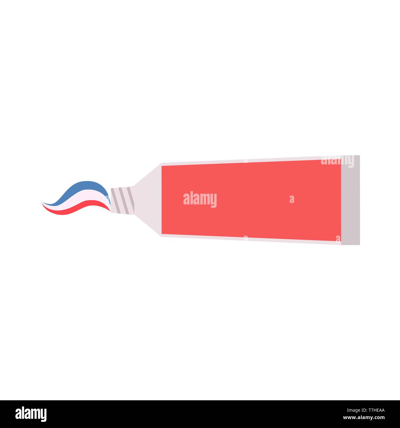 Toothpaste tube vector white isolated cream illustration. Care ...