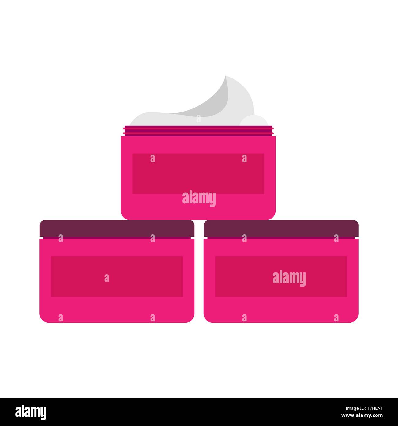 Cream hand tube box cosmetic face packaging bottle vector. White ...