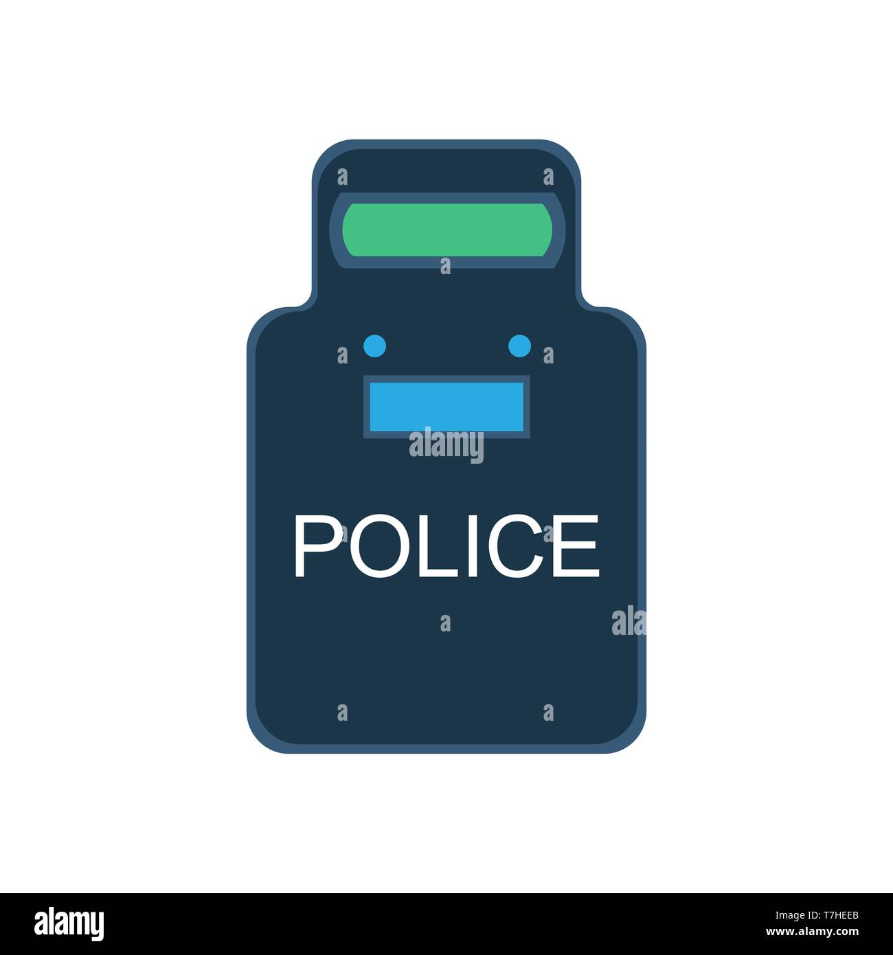 Police swat shield vector illustration icon guard uniform security flat ...