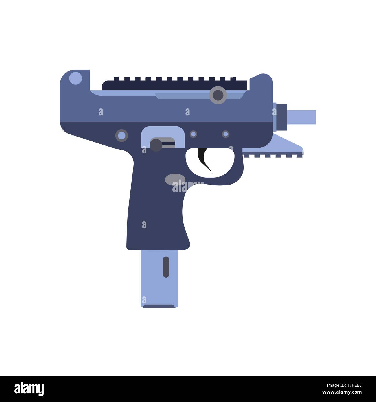 Submachine gun vector vectors hi-res stock photography and images - Alamy