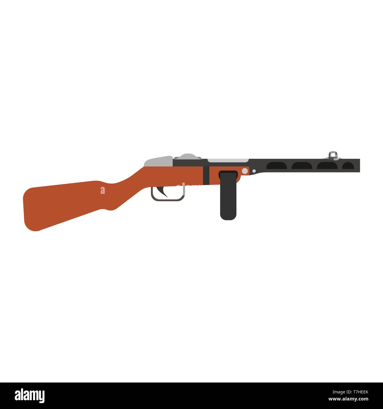 Gungster gun cartoon vector mafia illustration. Man weapon hat crime ...